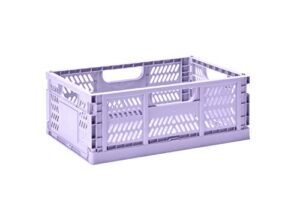 3 sprouts modern folding crate - large - lilac