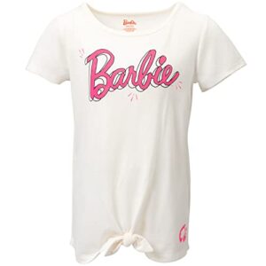 Barbie Little Girls Graphic T-Shirt and Shorts Outfit Set Pink/White 5