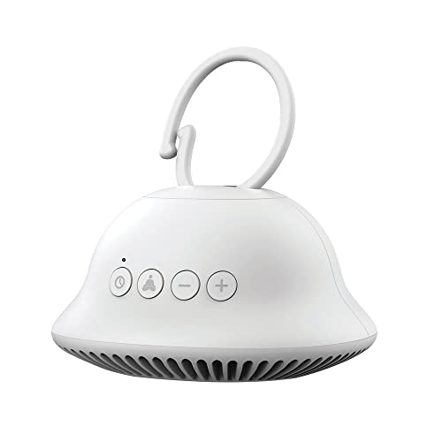 Homedics Sound Machine for Babies and Parents On-The-Go. Integrated Clip White Noise Sound Machine with Heartbeat and Lullaby Sounds. Downward Facing Speaker for Strollers