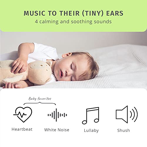 Homedics Sound Machine for Babies and Parents On-The-Go. Integrated Clip White Noise Sound Machine with Heartbeat and Lullaby Sounds. Downward Facing Speaker for Strollers