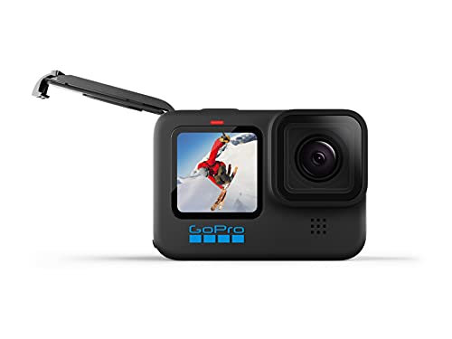 GoPro HERO10 Black - Waterproof Action Camera with Front LCD and Touch Rear Screens, 5.3K60 Ultra HD Video, 23MP Photos, 1080p Live Streaming, Webcam, Stabilization (Renewed)