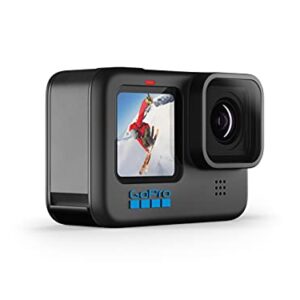 GoPro HERO10 Black - Waterproof Action Camera with Front LCD and Touch Rear Screens, 5.3K60 Ultra HD Video, 23MP Photos, 1080p Live Streaming, Webcam, Stabilization (Renewed)