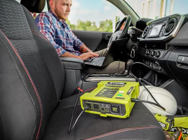 RYOBI ONE+ 18V 800-Watt Max 12V Automotive Power Inverter with Dual USB Ports - RYi8030AVNM