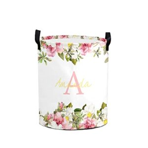 personalized baby laundry basket custom nursery hamper with names for girl foldable storage organizer with handle