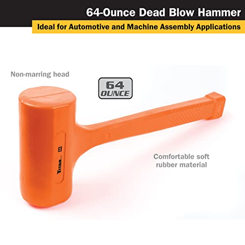 Titan 63164 64 oz. (4lb) Dead Blow Hammer Orange