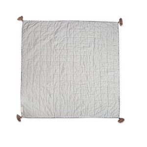 Crane Baby Blanket, Soft Cotton Quilted Nursery and Toddler Blanket for Boys and Girls, Copper, 36” x 36”, Ezra Print