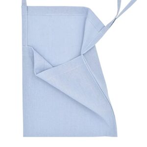 YeeMan Linen Baby Bedside Hanging Storage Bag,Hanging Storage Pocket Organizer for Baby Cribs and Toys,One Pocket(Light Blue)