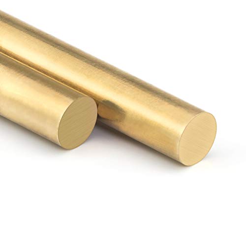 10 Pieces 12 inches 1/8 inch Brass Rods, Sutemribor Brass Solid Round Rod Lathe Bar Stock, 1/8 inch in Diameter, 12 inches in Length