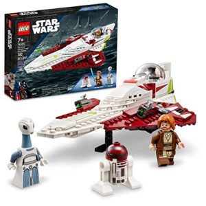 lego star wars obi-wan kenobi's jedi starfighter 75333 building toy set - features minifigures, lightsaber, clone starship from attack of the clones, great gift for kids, boys, and girls ages 7+