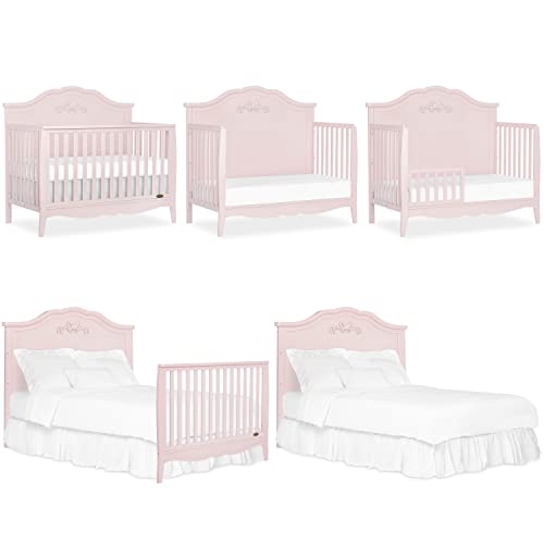 SweetPea Baby Jasmine 4-in-1 Convertible Crib,Blush Pink