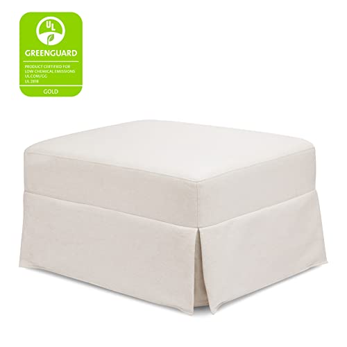 NAMESAKE Gliding Ottoman in Performance Cream Eco-Weave, Water Repellent & Stain Resistant, Greenguard Gold & CertiPUR-US Certified