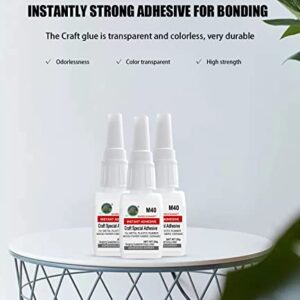 20g Craft Glue, Glue for Model, Instantly Strong Adhesive for bonding Metal, Plastic, Rubber, Wood, Leather, DIY Craft, Scrapbooking, Card Making, Photo, Toy, Model, Decor, Crystal