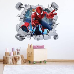 Karomenic Superhero Spider-Man Wall Decal Giant Stickers Spider-Man Children Themed Room Wall Sticker for Kid Room