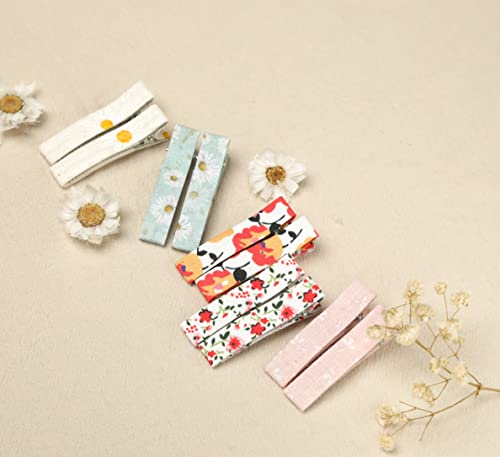 FANCY CLOUDS Hair Clips for Girls Women,Assorted 20Pcs Flower Fabric Fully Lined Alligator Clips Hair Accessories for Teens Girls Toddler Baby Kids