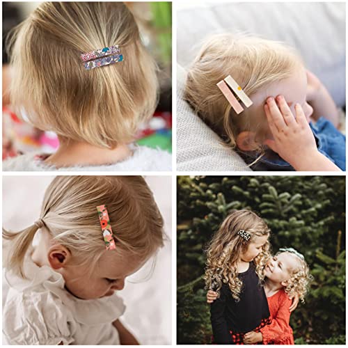 FANCY CLOUDS Hair Clips for Girls Women,Assorted 20Pcs Flower Fabric Fully Lined Alligator Clips Hair Accessories for Teens Girls Toddler Baby Kids