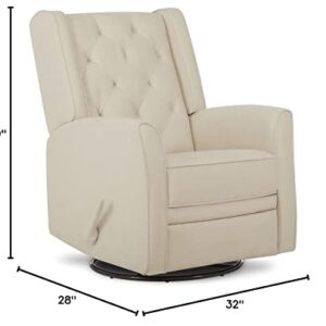 Evolur Linda Glider/Swivel Reclining Easy Assembly Chair, Shell