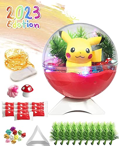 Make Your Own Night Light Kit for Kids - Light-Up Easter Egg Terrarium Craft Kit for Pokemon - Arts & Crafts Activities Kit - Bedroom Decoration Easter Gifts for 4 5 6 7 8-12 Year Old Kids- Yellow