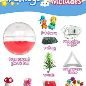 Make Your Own Night Light Kit for Kids - Light-Up Easter Egg Terrarium Craft Kit for Pokemon - Arts & Crafts Activities Kit - Bedroom Decoration Easter Gifts for 4 5 6 7 8-12 Year Old Kids- Yellow