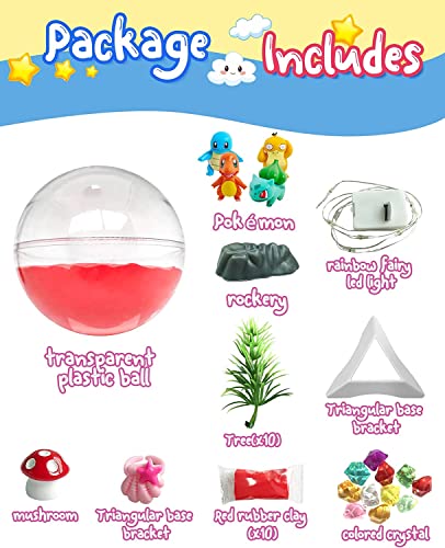 Make Your Own Night Light Kit for Kids - Light-Up Easter Egg Terrarium Craft Kit for Pokemon - Arts & Crafts Activities Kit - Bedroom Decoration Easter Gifts for 4 5 6 7 8-12 Year Old Kids- Yellow