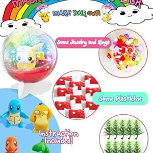 Make Your Own Night Light Kit for Kids - Light-Up Easter Egg Terrarium Craft Kit for Pokemon - Arts & Crafts Activities Kit - Bedroom Decoration Easter Gifts for 4 5 6 7 8-12 Year Old Kids- Yellow