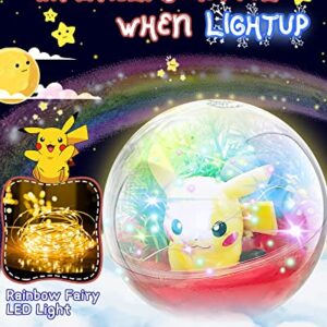 Make Your Own Night Light Kit for Kids - Light-Up Easter Egg Terrarium Craft Kit for Pokemon - Arts & Crafts Activities Kit - Bedroom Decoration Easter Gifts for 4 5 6 7 8-12 Year Old Kids- Yellow