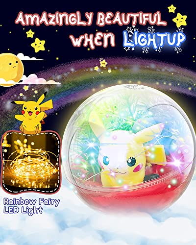 Make Your Own Night Light Kit for Kids - Light-Up Easter Egg Terrarium Craft Kit for Pokemon - Arts & Crafts Activities Kit - Bedroom Decoration Easter Gifts for 4 5 6 7 8-12 Year Old Kids- Yellow