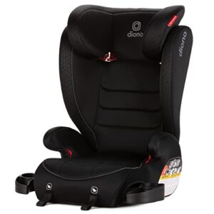 diono monterey 2xt latch 2 in 1 high back booster car seat with expandable height & width, side impact protection, 8 years 1 booster, black