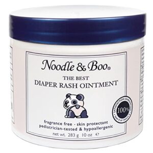 noodle & boo the best diaper rash ointment, multi purpose baby skin care zinc oxide ointment for diaper rash prevention, treatment & relief, 10 oz.