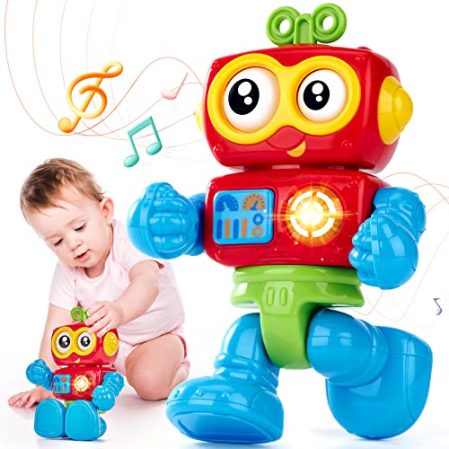 1 Year Old Toys for Boys Girl Gifts - Activity Robot Baby Toys for 1 Year Old - Musical Light up Poseable Fine Motor Skill Toys for 12 Months - Interactive Montessori Toys for 1 Year Old Birthday Gift