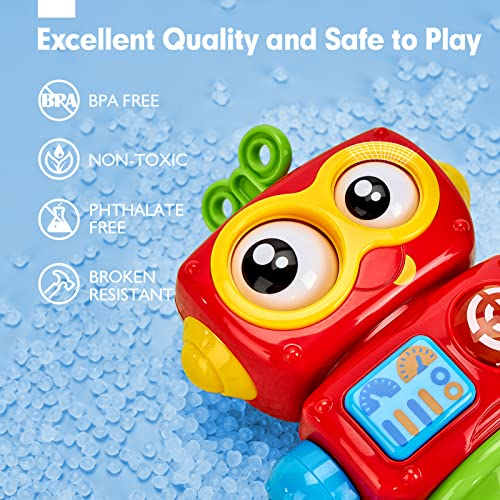 1 Year Old Toys for Boys Girl Gifts - Activity Robot Baby Toys for 1 Year Old - Musical Light up Poseable Fine Motor Skill Toys for 12 Months - Interactive Montessori Toys for 1 Year Old Birthday Gift