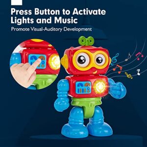 1 Year Old Toys for Boys Girl Gifts - Activity Robot Baby Toys for 1 Year Old - Musical Light up Poseable Fine Motor Skill Toys for 12 Months - Interactive Montessori Toys for 1 Year Old Birthday Gift