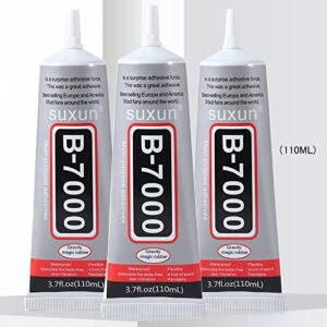 B7000 Rhinestone Glue for Crafts DIY 110ml Multi-Function Clear Jewelry Glue for Jewelry Making Super Adhesive for Phone Screen Repair(3.72 FL.OZ)