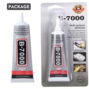 B7000 Rhinestone Glue for Crafts DIY 110ml Multi-Function Clear Jewelry Glue for Jewelry Making Super Adhesive for Phone Screen Repair(3.72 FL.OZ)