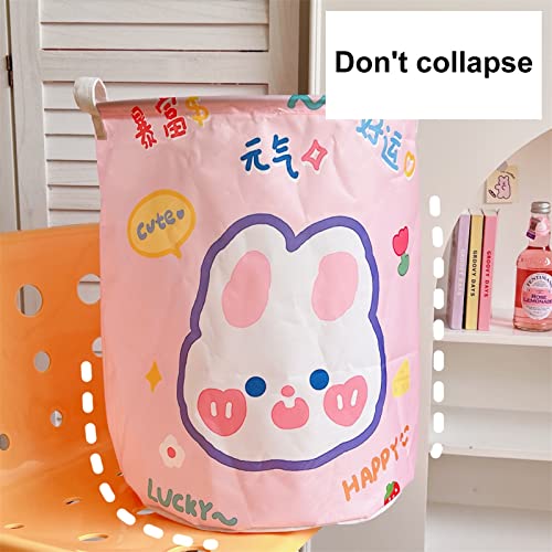 Tuelaly Kawaiis Laundry Basket Cute Cartoon Bunny Bear Storage Basket Kawaiis Stuffs Kawaiis Accessories Purple