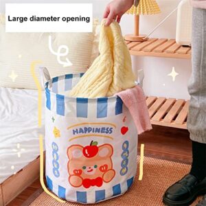 Tuelaly Kawaiis Laundry Basket Cute Cartoon Bunny Bear Storage Basket Kawaiis Stuffs Kawaiis Accessories Purple