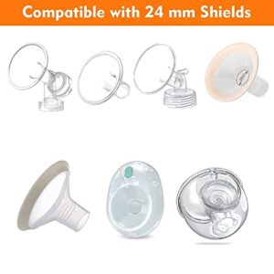 Loveishere 21mm Flange Inserts Compatible with Medela / Willow / TSRETE/ Momcozy S9 S10 S12/ Willow Wearable Cups & Spectra S1 S2, 24mm Breast Pump Shields Reduce Nipple Tunnel Down to 21mm, 2pcs