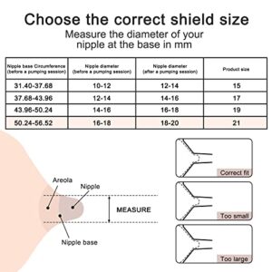 Loveishere 21mm Flange Inserts Compatible with Medela / Willow / TSRETE/ Momcozy S9 S10 S12/ Willow Wearable Cups & Spectra S1 S2, 24mm Breast Pump Shields Reduce Nipple Tunnel Down to 21mm, 2pcs