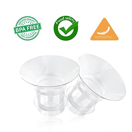 Loveishere 21mm Flange Inserts Compatible with Medela / Willow / TSRETE/ Momcozy S9 S10 S12/ Willow Wearable Cups & Spectra S1 S2, 24mm Breast Pump Shields Reduce Nipple Tunnel Down to 21mm, 2pcs