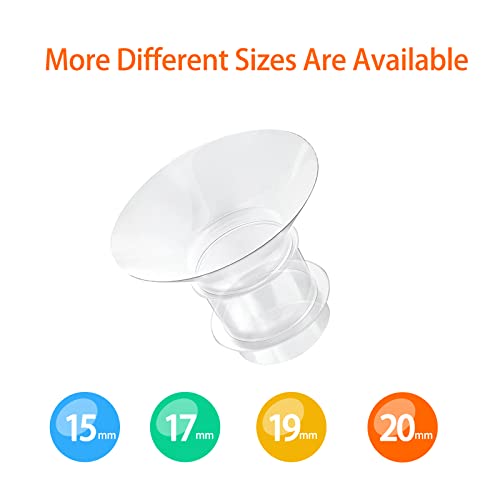 Loveishere 21mm Flange Inserts Compatible with Medela / Willow / TSRETE/ Momcozy S9 S10 S12/ Willow Wearable Cups & Spectra S1 S2, 24mm Breast Pump Shields Reduce Nipple Tunnel Down to 21mm, 2pcs