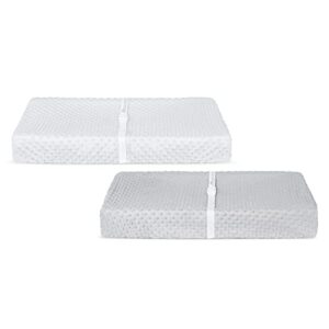 Small Changing Pads Covers for Convertible Crib & Changing Combo - 2 Pack | Fits 28" - 30" Changing Pad | Universal Fit | Fits LA Contour, LA Cocoon Style, IKEA Vadra, Others