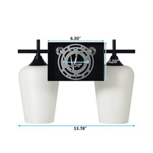 Tribesigns 2-Light Black Modern/Contemporary Vanity Light