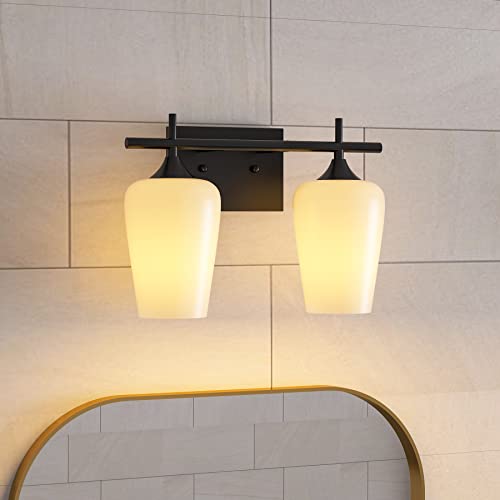 Tribesigns 2-Light Black Modern/Contemporary Vanity Light