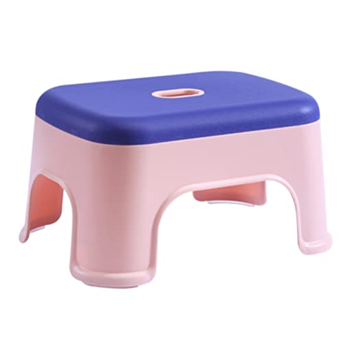 Angoily Kids Step Stool Toddler Potty Training Aid Toilet Stool with Non Slip Base for Bathroom Toy Room Kitchen Living Room Purple Pink