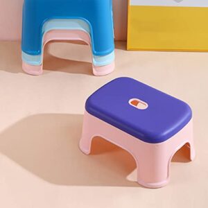 Angoily Kids Step Stool Toddler Potty Training Aid Toilet Stool with Non Slip Base for Bathroom Toy Room Kitchen Living Room Purple Pink