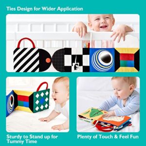 Newborn Toys Baby Toys 3-6 Months High Contrast Baby Books 0-6 Months Crinkle Touch Feel Books Infant Toys 0-3 Months Tummy Time Toys 0-3-6 Months Baby Sensory Toys Baby Boy Gifts Girl Shower Gifts