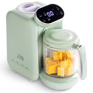 baby food maker, 5 in 1 baby food processor, smart control multifunctional steamer grinder with steam pot, auto cooking & grinding, baby food warmer mills machine