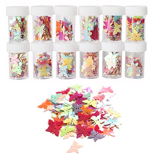 Crafts Crafts Crafts Crafts Crafts 12 Bottles Glitter Sequins DIY Shiny Colorful Spangles for Arts and Crafts Crafts Crafts Crafts