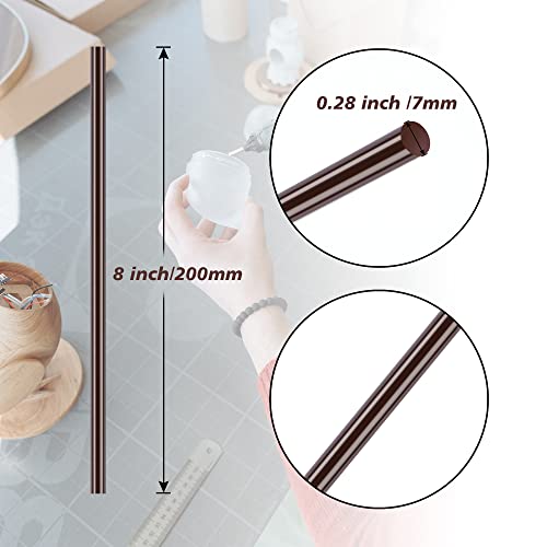 WWYICHEN 10 Pieces Mini Hot Glue Gun Sticks 7 mm by 200 mm Hot Melt Glue Sticks for DIY Art Craft, Brown