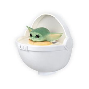 STAR WARS LED Night Light, Baby Yoda Floating Carrier, Plug-in, Dusk-to-Dawn Sensor, The Mandalorian, Grogu, UL-Certified, Cute Nightlight for Kids, Bedroom, Bathroom, Hallway, Game Room, 53234