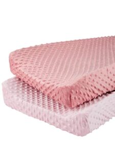 simple joys by carter's unisex kids' cotton changing pad covers, pack of 2, blush/pink, one size